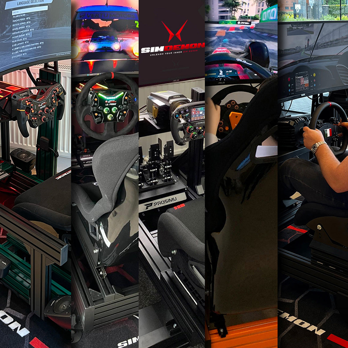 SIM Demon | Prosimu | Simucube | Asetek | SIMAGIC | MOZA | Fanatec